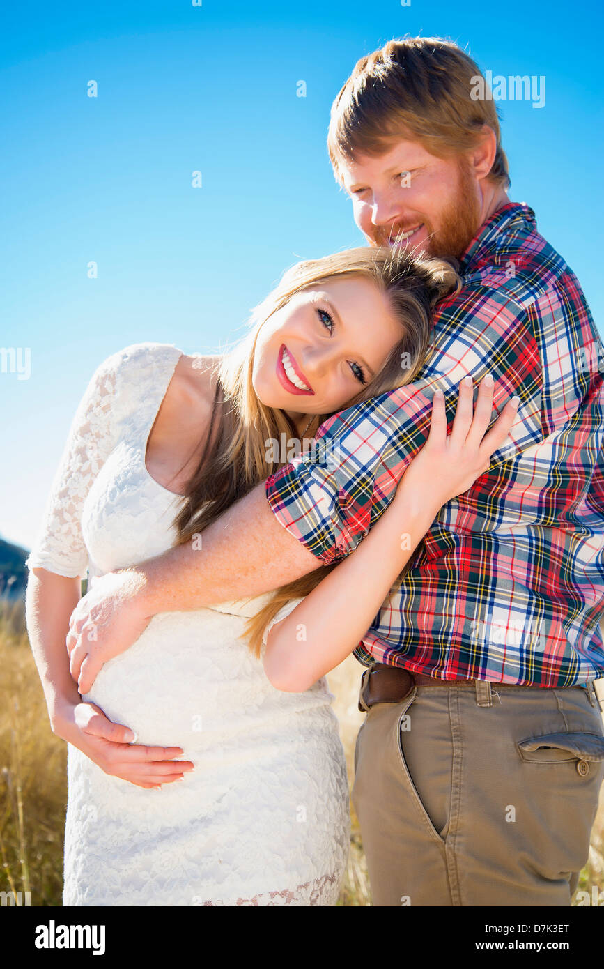 USA, Texas, Couple embracing, smiling Stock Photo - Alamy