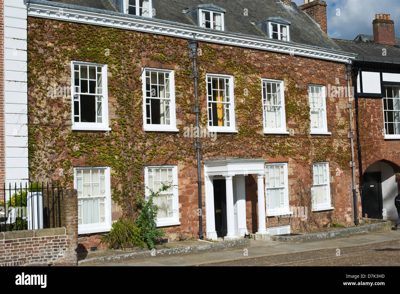 Period house on Cathedral Close Exeter Devon England UK Stock Photo - Alamy