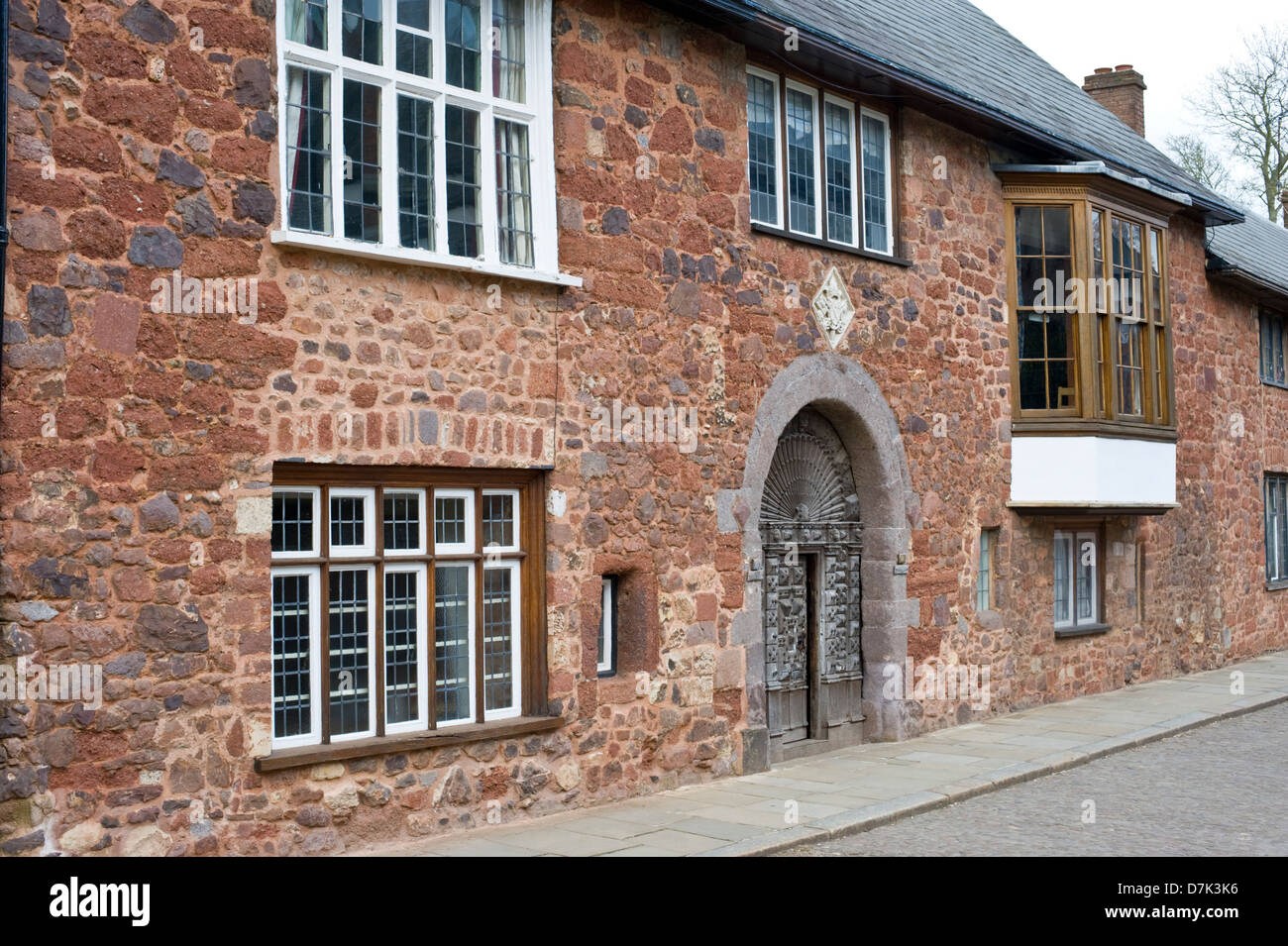 Tudor house with internal courtyard on Cathedral Close Exeter Devon ...