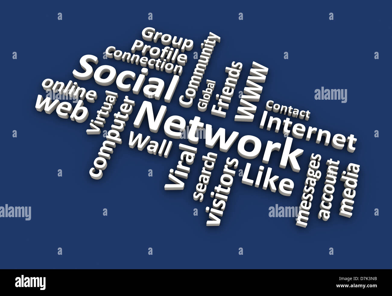 Social Network Word Cloud Stock Photo - Alamy