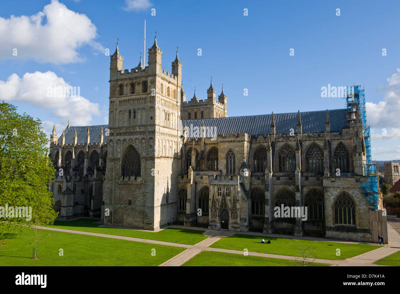 North Tower of Exeter Cathedral Exeter Devon England UK Stock Photo - Alamy