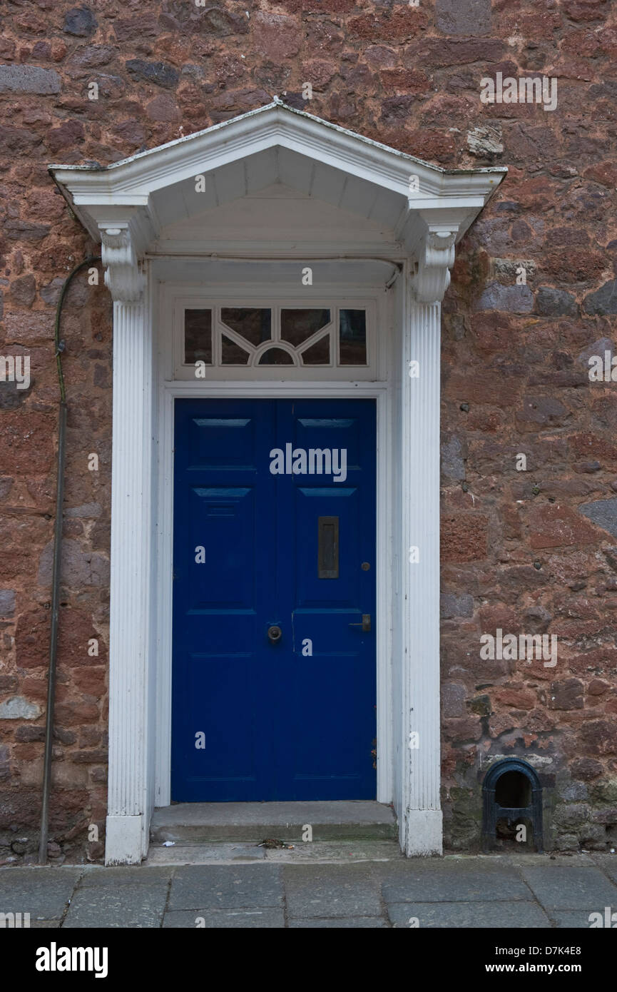 Blue front door of building in Exeter Devon England UK Stock Photo - Alamy