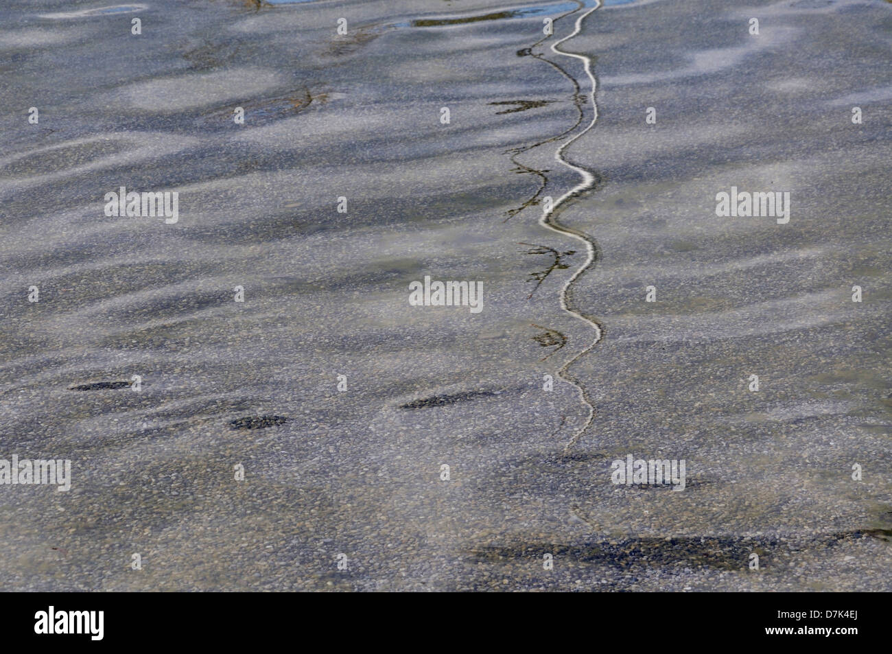 Germany, Bavaria, Reflection on water surface in water basin Stock ...