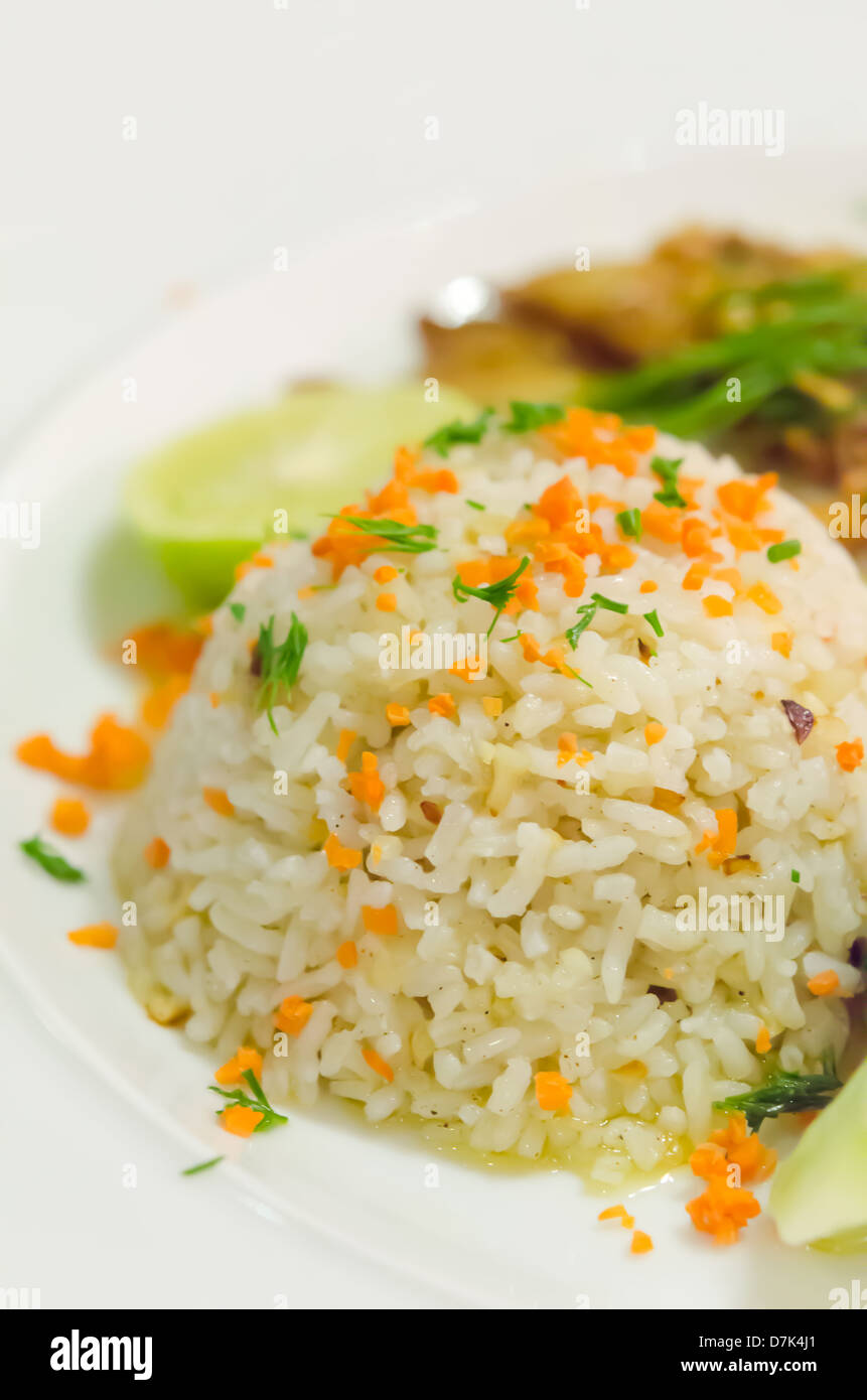 close up fried rice with vegetable, asian cuisine Stock Photo - Alamy