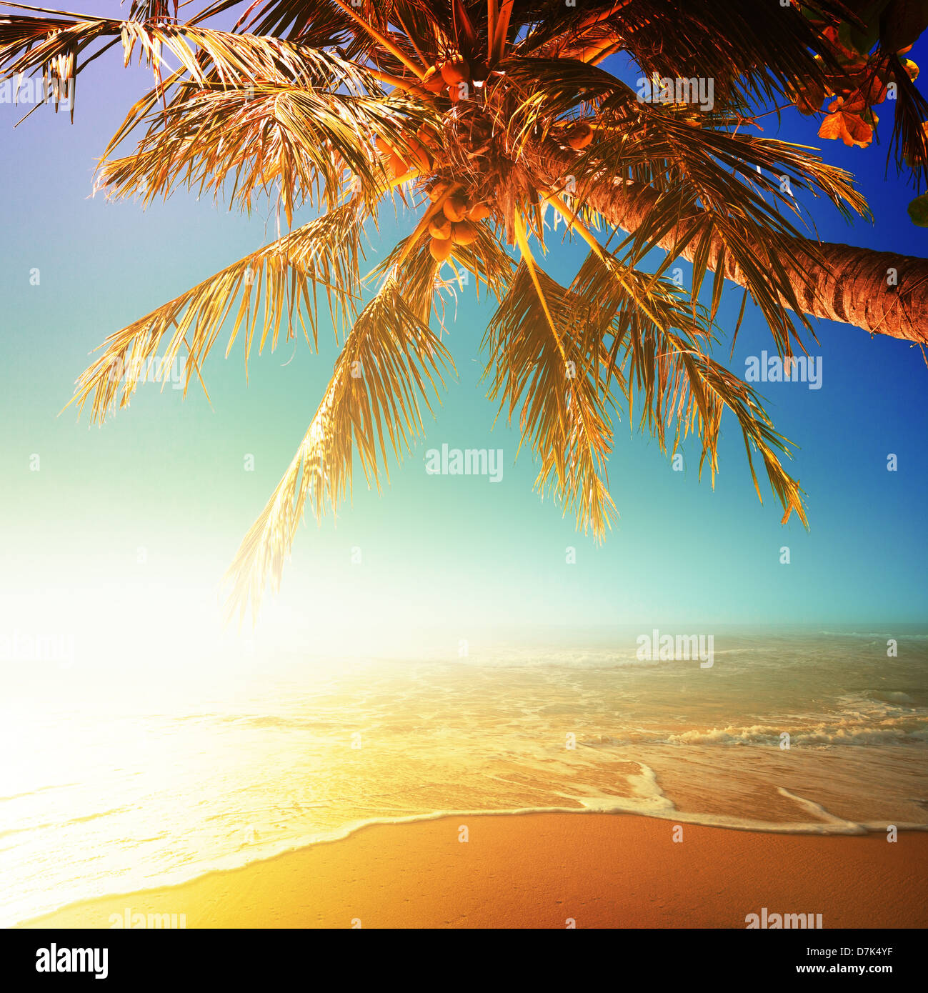 Sunny beach. Square composition Stock Photo - Alamy