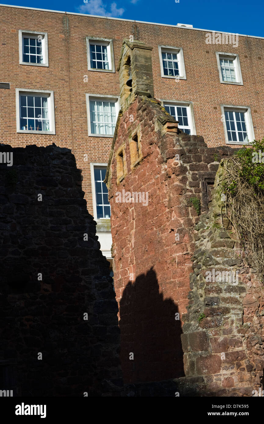 Ruins of St Catherine's Chapel in city centre of Exeter Devon England ...
