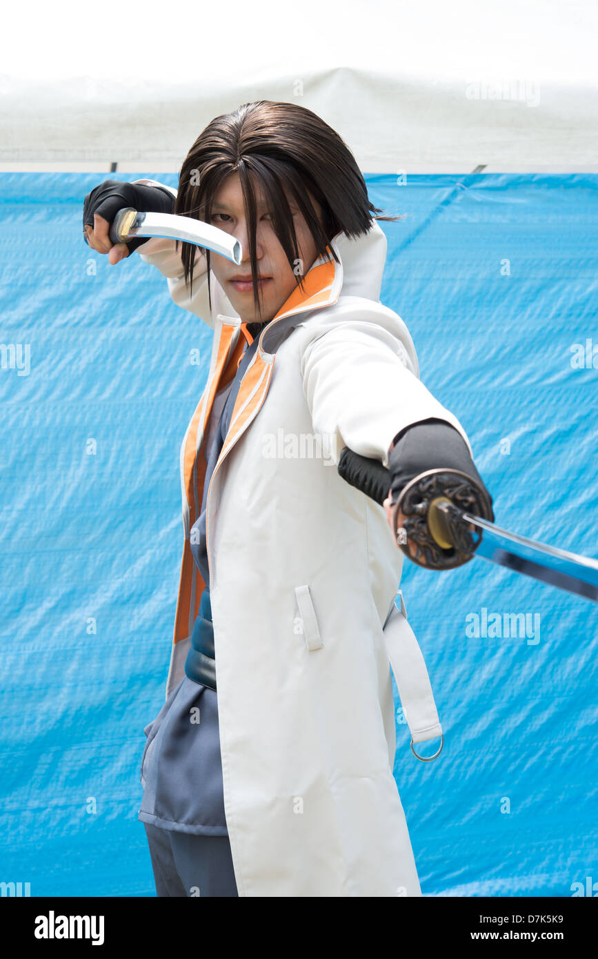 Young samurai warrior dressed in hi-res stock photography and images ...