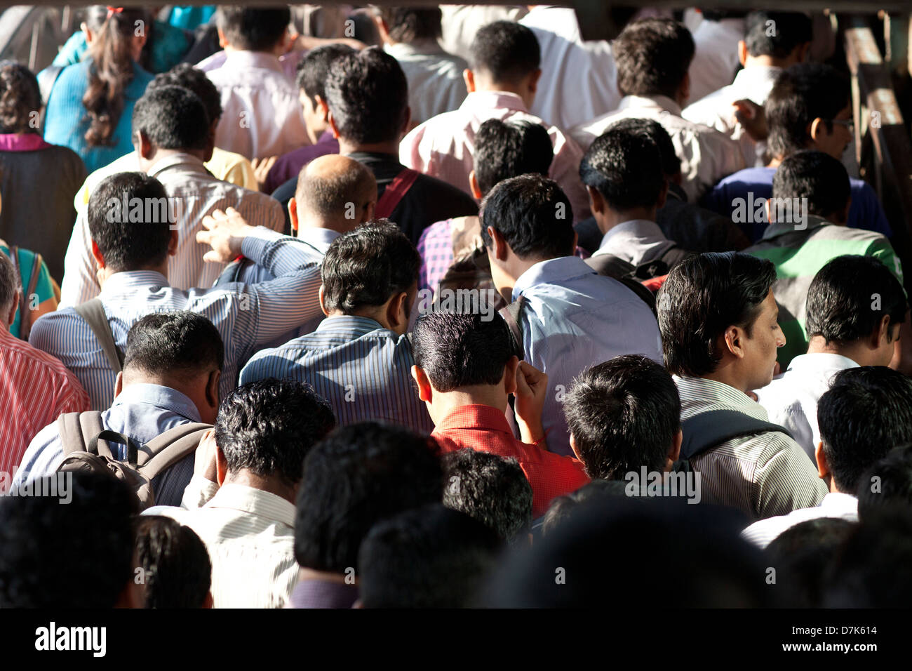 Crowds at rush hour in Mumbai, India Stock Photo - Alamy