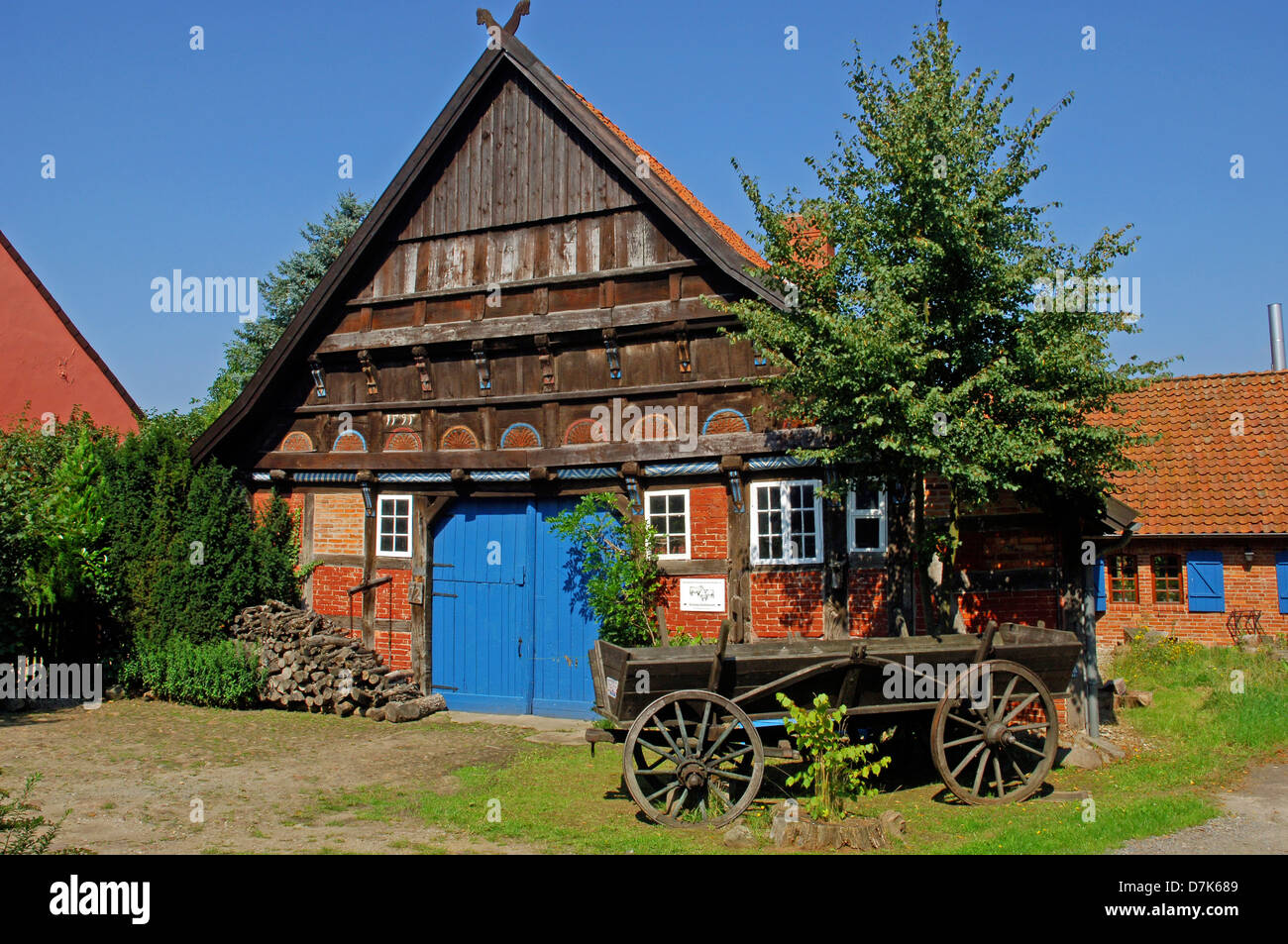 Germany, Isernhagen, Half-timbered house Stock Photo - Alamy