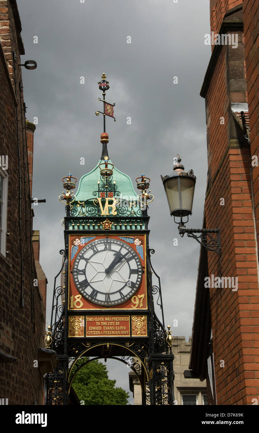 CHESHIRE; CHESTER. THE DIAMOND JUBILEE CLOCK Stock Photo - Alamy