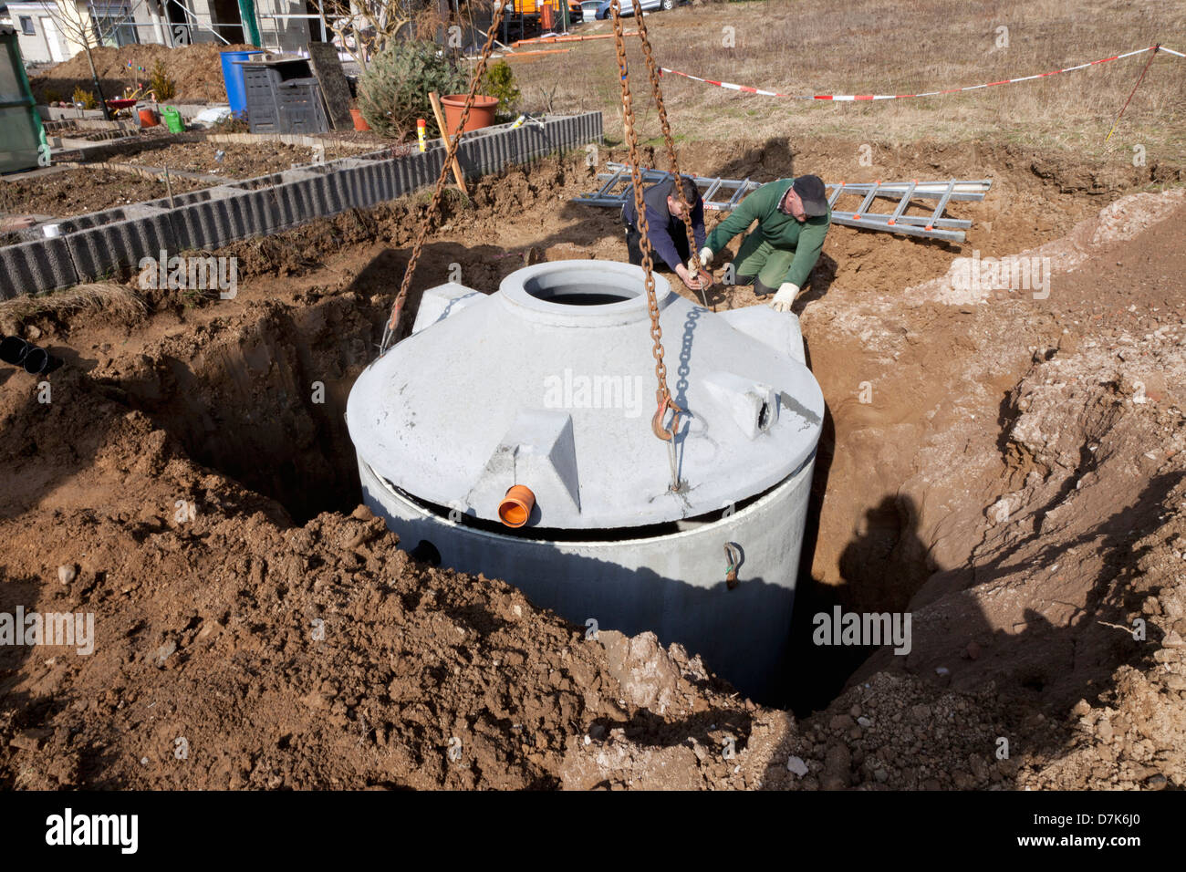 Europe, Germany, Rhineland Palatinate, Installation cistern of ...