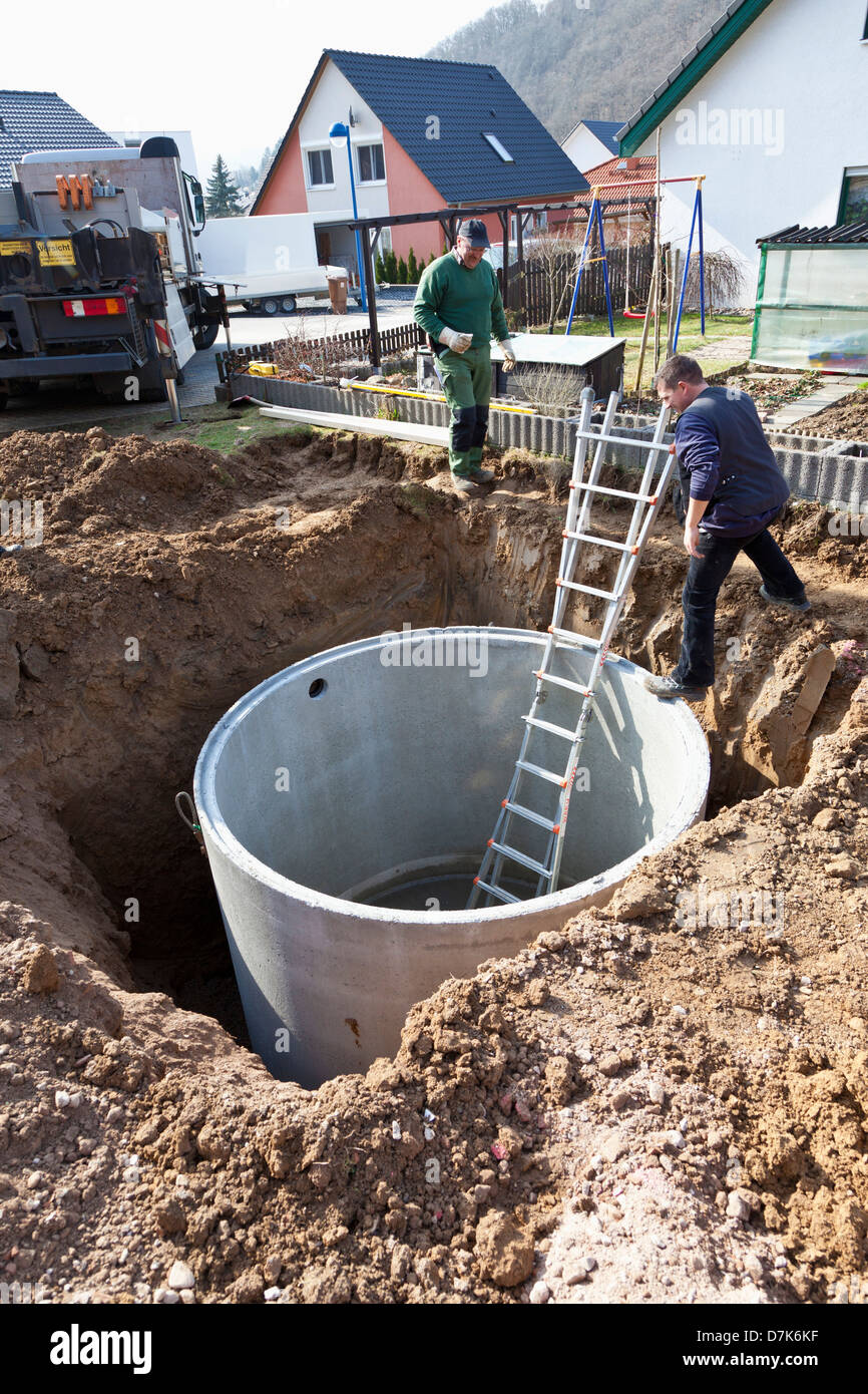 Europe, Germany, Rhineland Palatinate, Installation cistern of ...