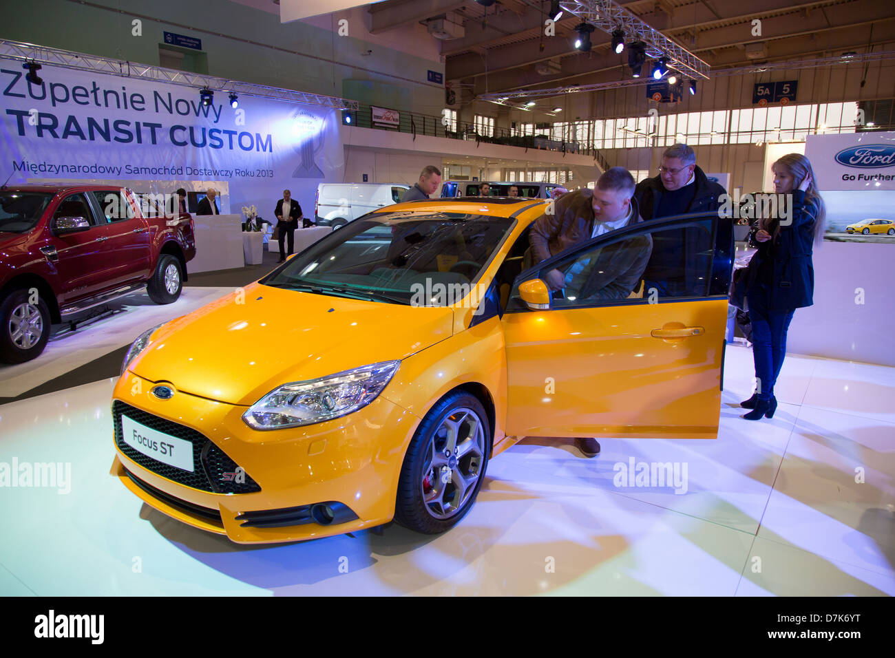 Poznan, Poland, the Ford Focus ST at the Motor Show 2013 Stock Photo ...