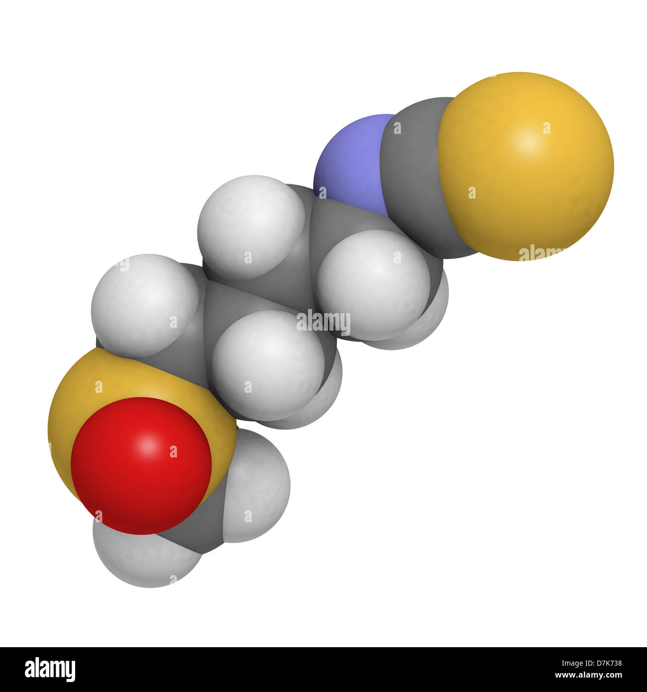 Sulforaphane broccoli and Brussels sprouts molecule, chemical structure ...
