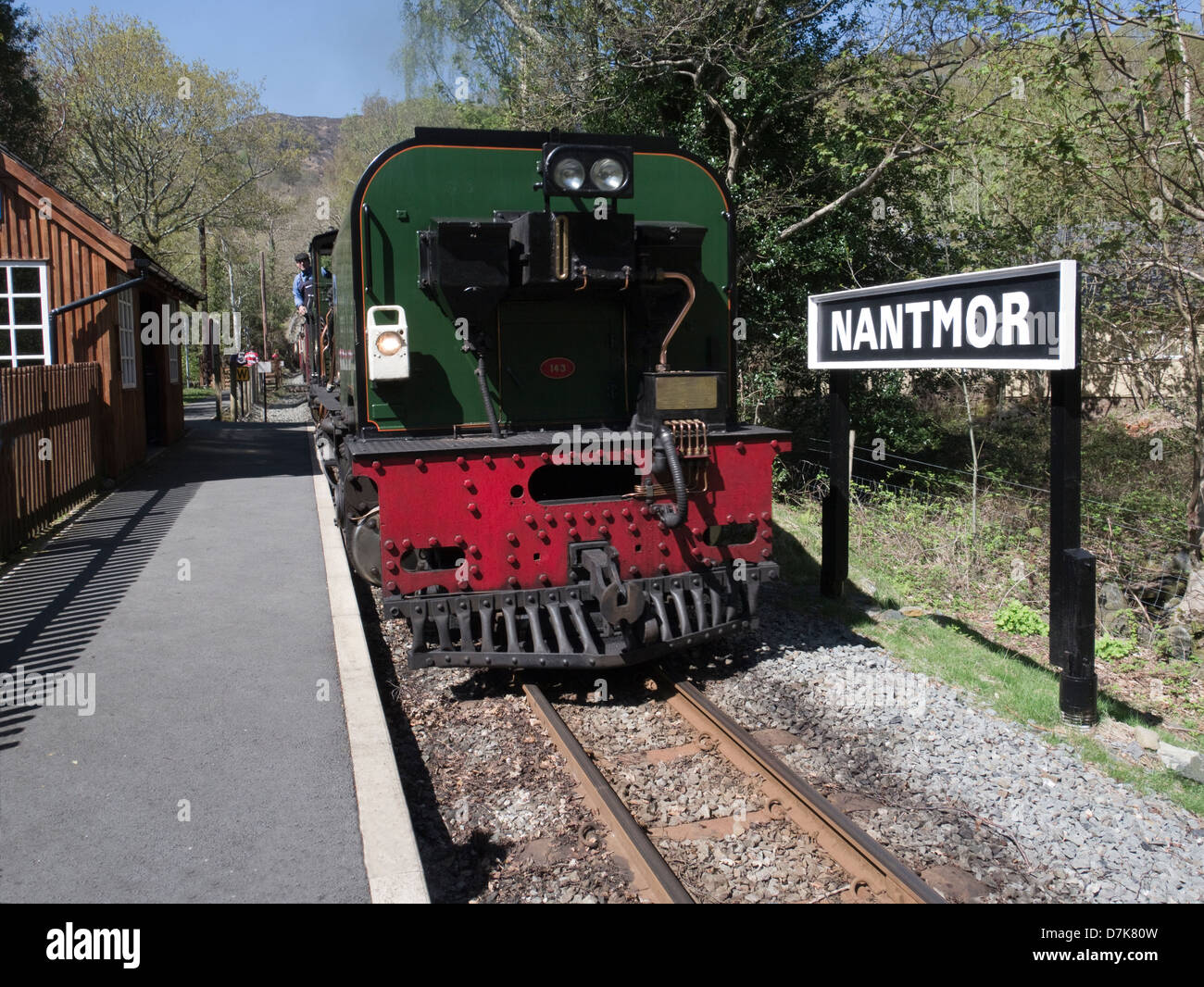 Nantmor Gwynedd North Wales West Highland Steam Train approaching ...