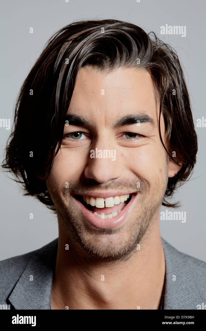 Portrait of mid adult man, smiling Stock Photo - Alamy