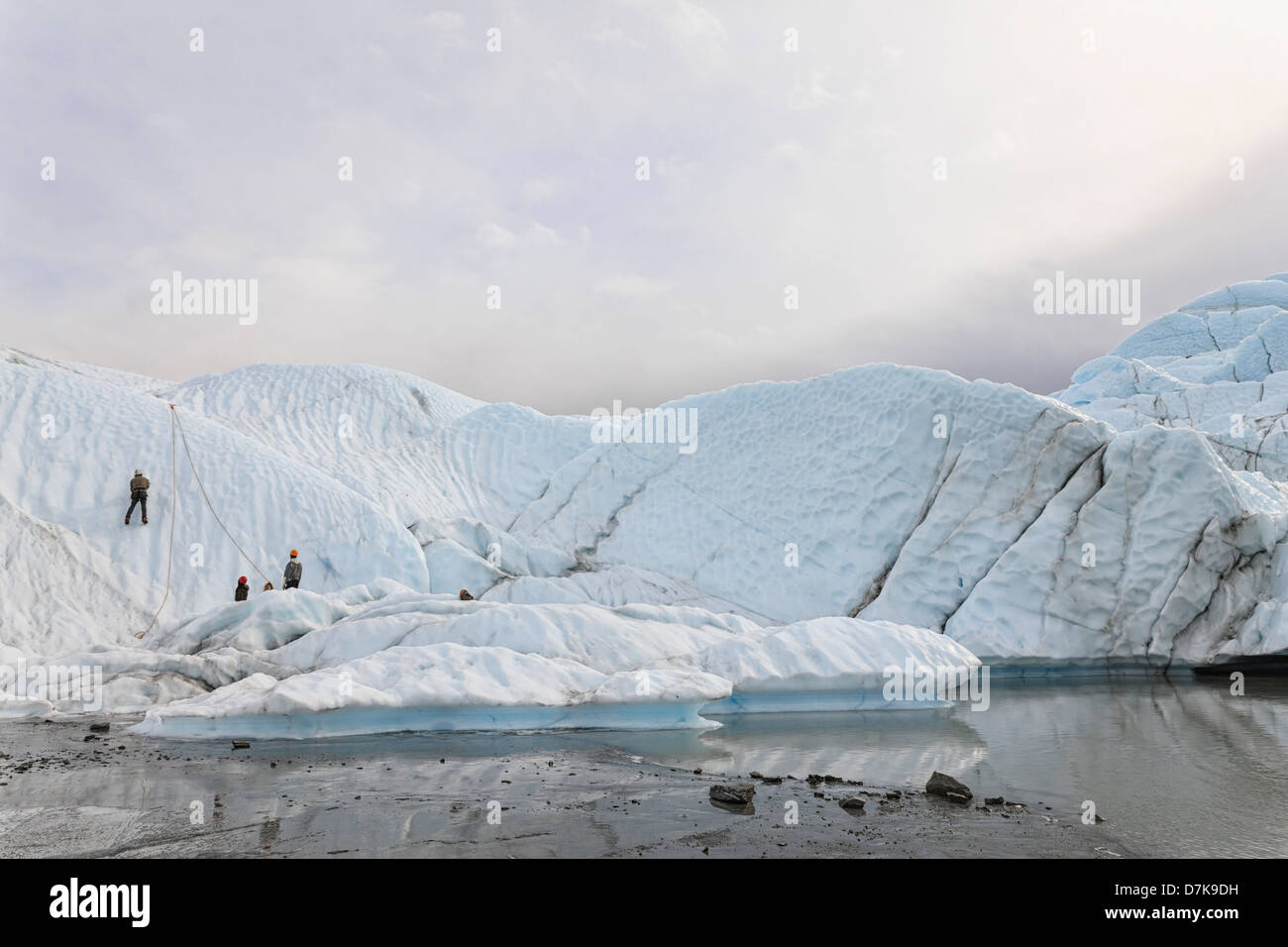 USA, Alaska, View of Matanuska Glacier Mouth and Glacial Lake Stock ...