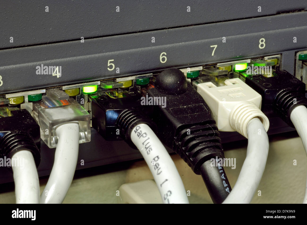 Networking, servers, electronics, cable, plug, socket. LED, lamp, lamp ...