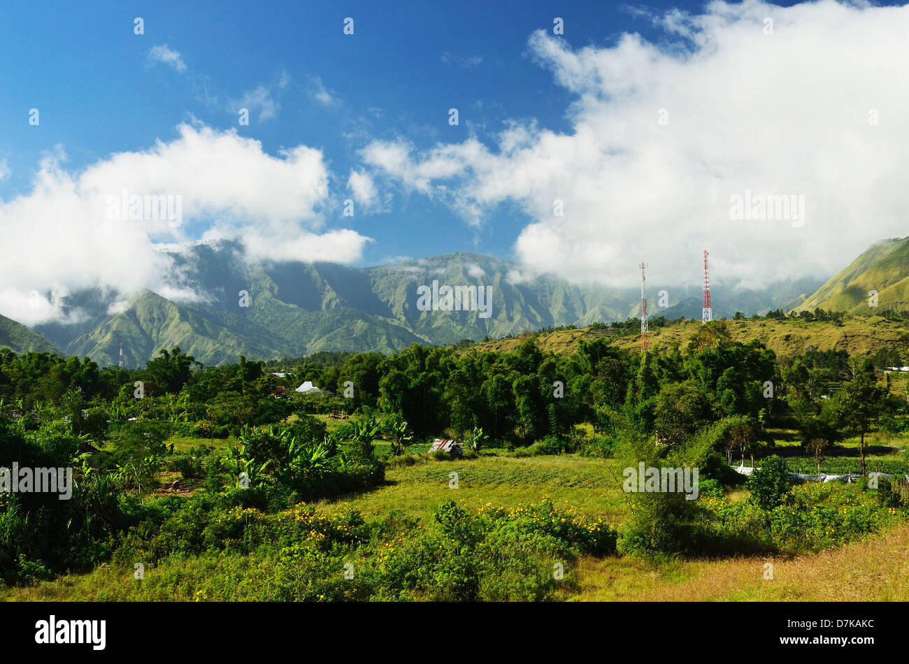 Asia, Indonesia, Rural landscape near Sembalun Lawang Stock Photo - Alamy