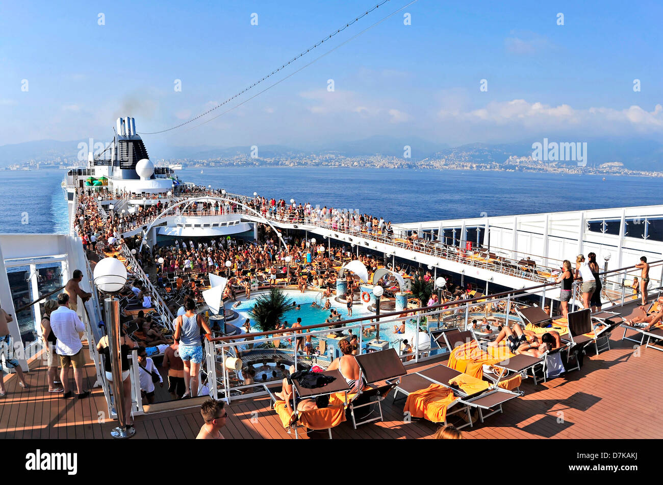 on board, aboard of a cruise ship Stock Photo - Alamy
