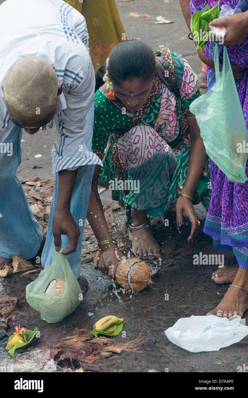 Hindu devotees offering prayer High Resolution Stock Photography and ...