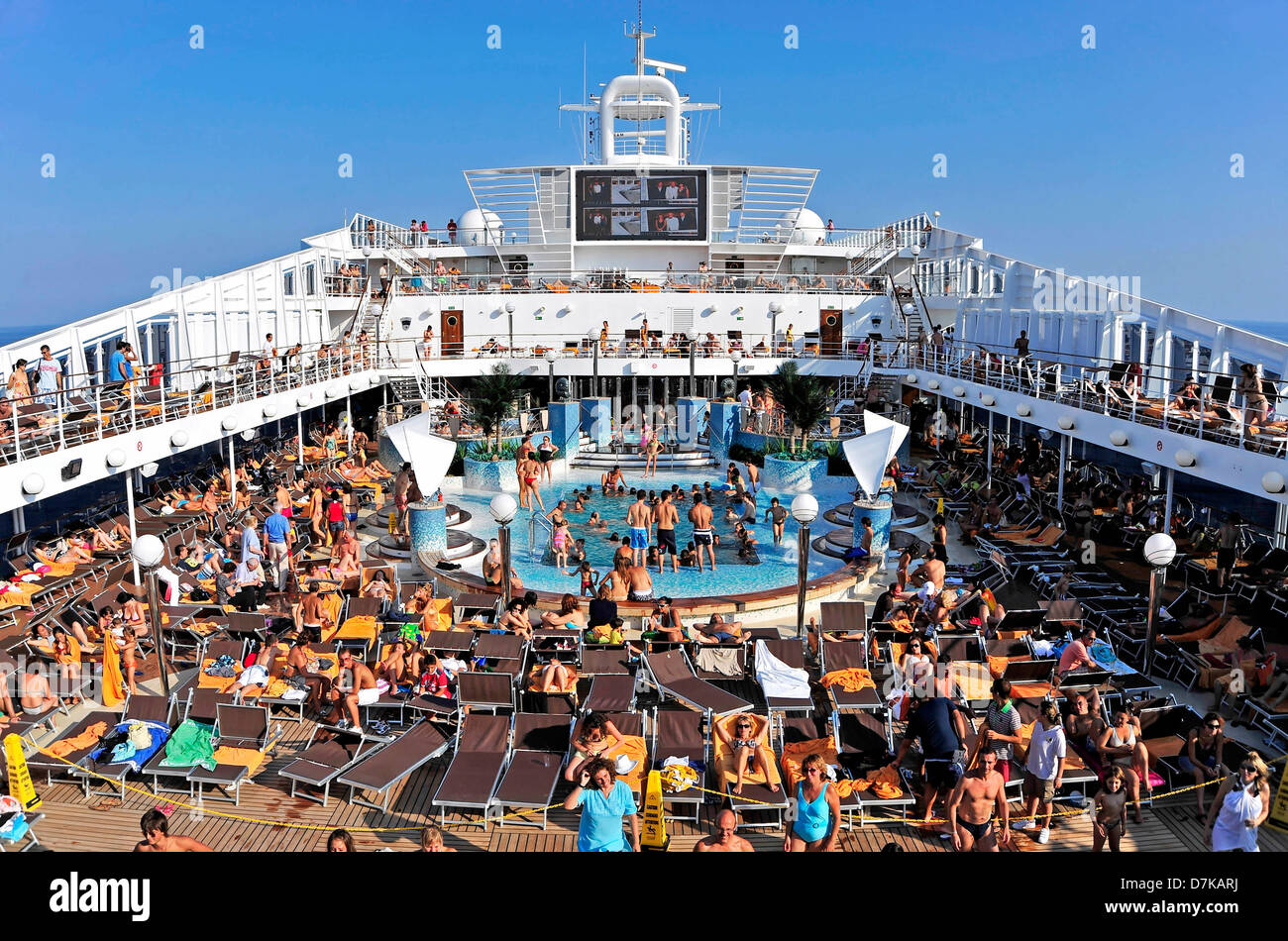 on board, aboard of a cruise ship Stock Photo - Alamy