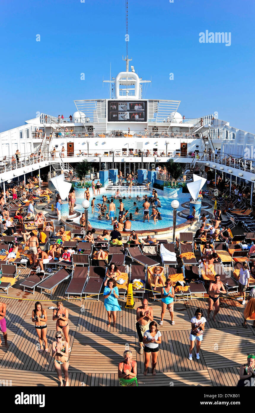 on board, aboard of a cruise ship Stock Photo - Alamy