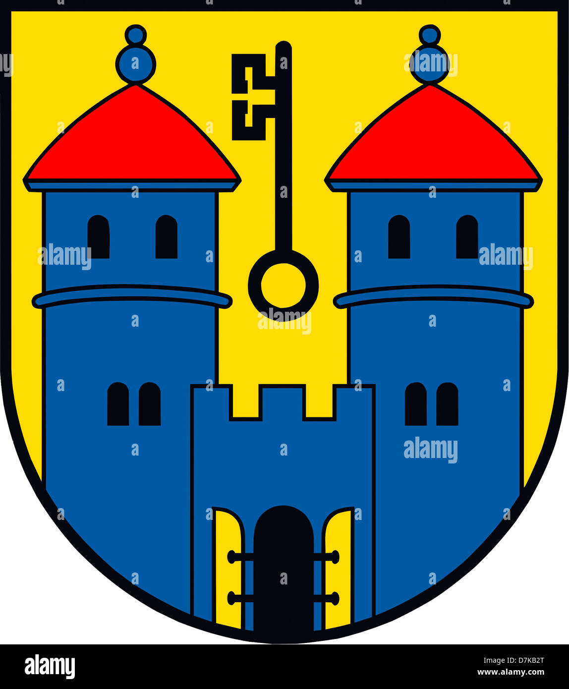 Coat of arms of the German city Haldensleben in Saxony-Anhalt Stock ...