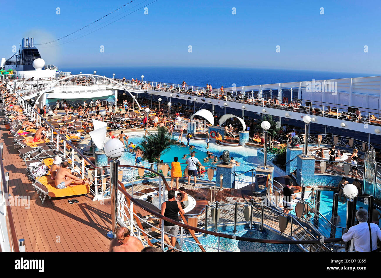 on board, aboard of a cruise ship Stock Photo - Alamy