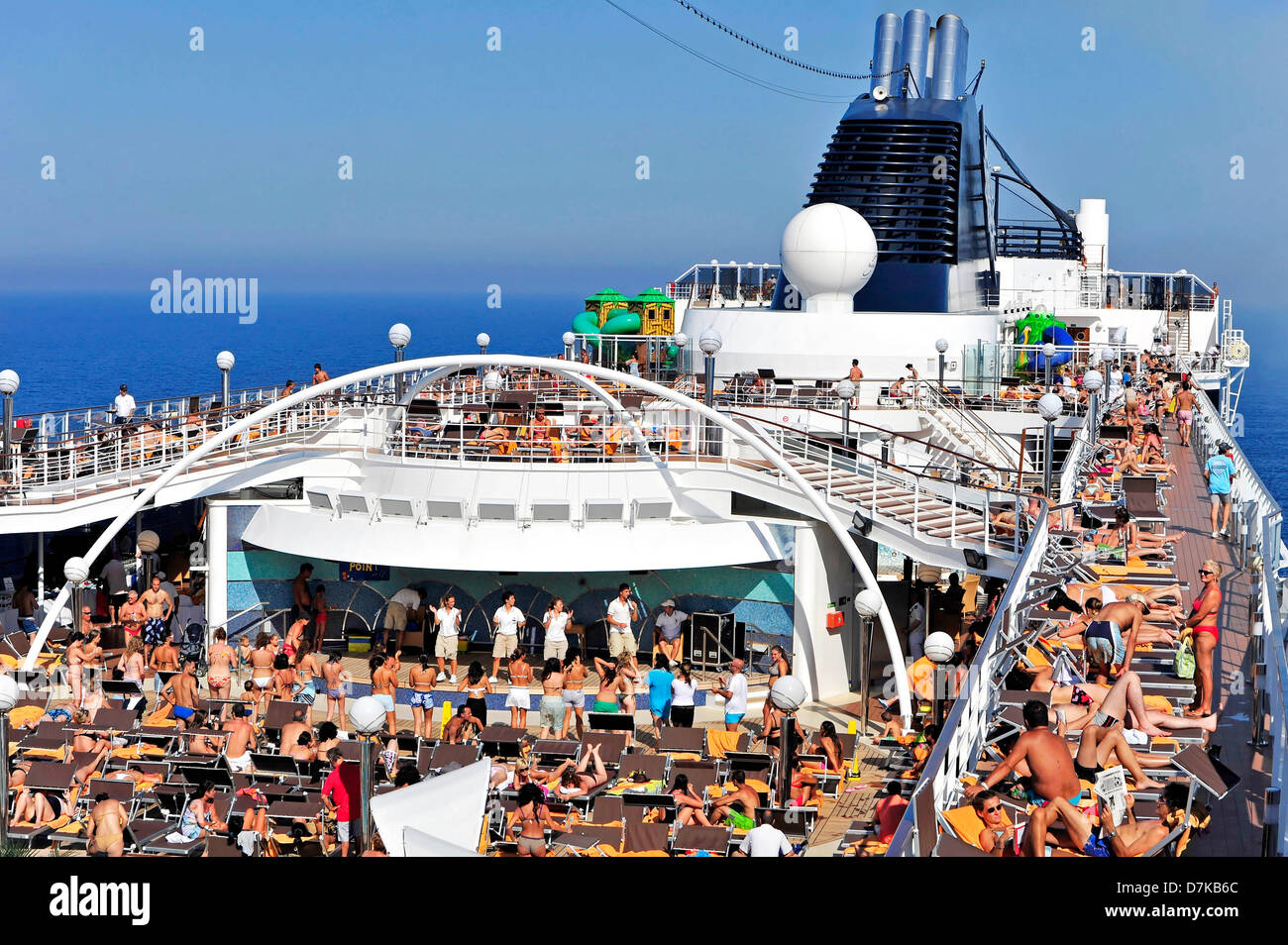 on board, aboard of a cruise ship Stock Photo - Alamy