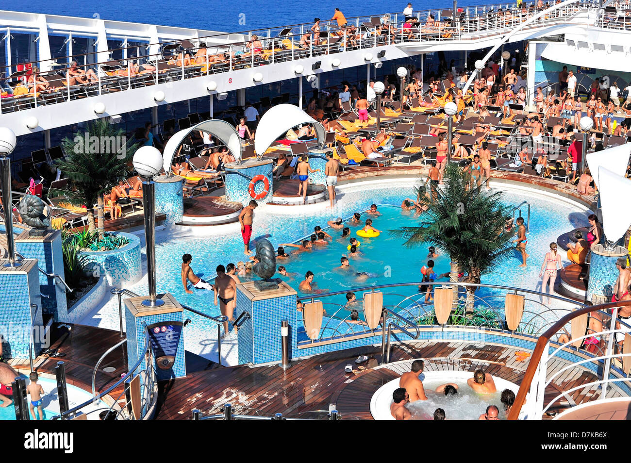 on board, aboard of a cruise ship Stock Photo - Alamy