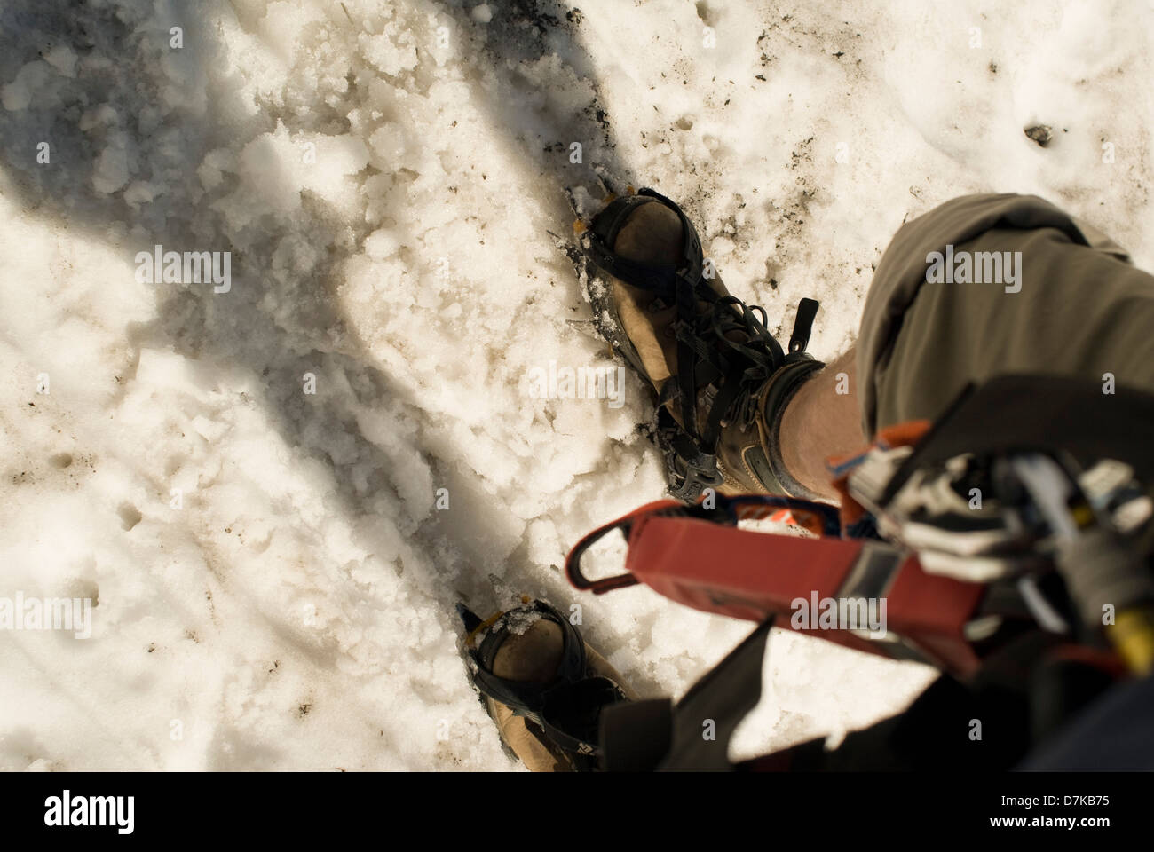 Germany, Bavaria, Man climbing mountain Stock Photo - Alamy