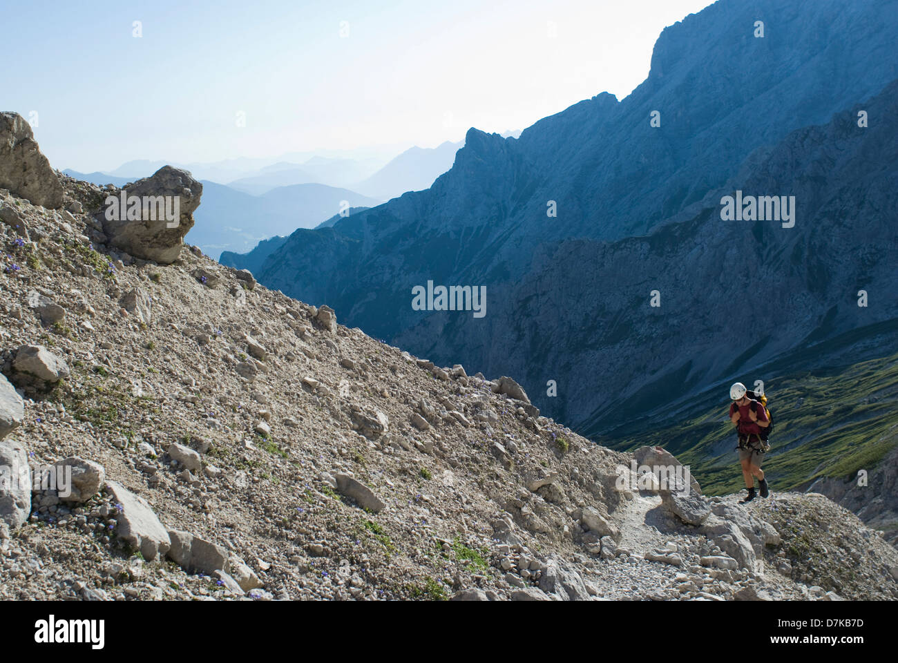 Germany, Bavaria, Man climbing mountain Stock Photo - Alamy