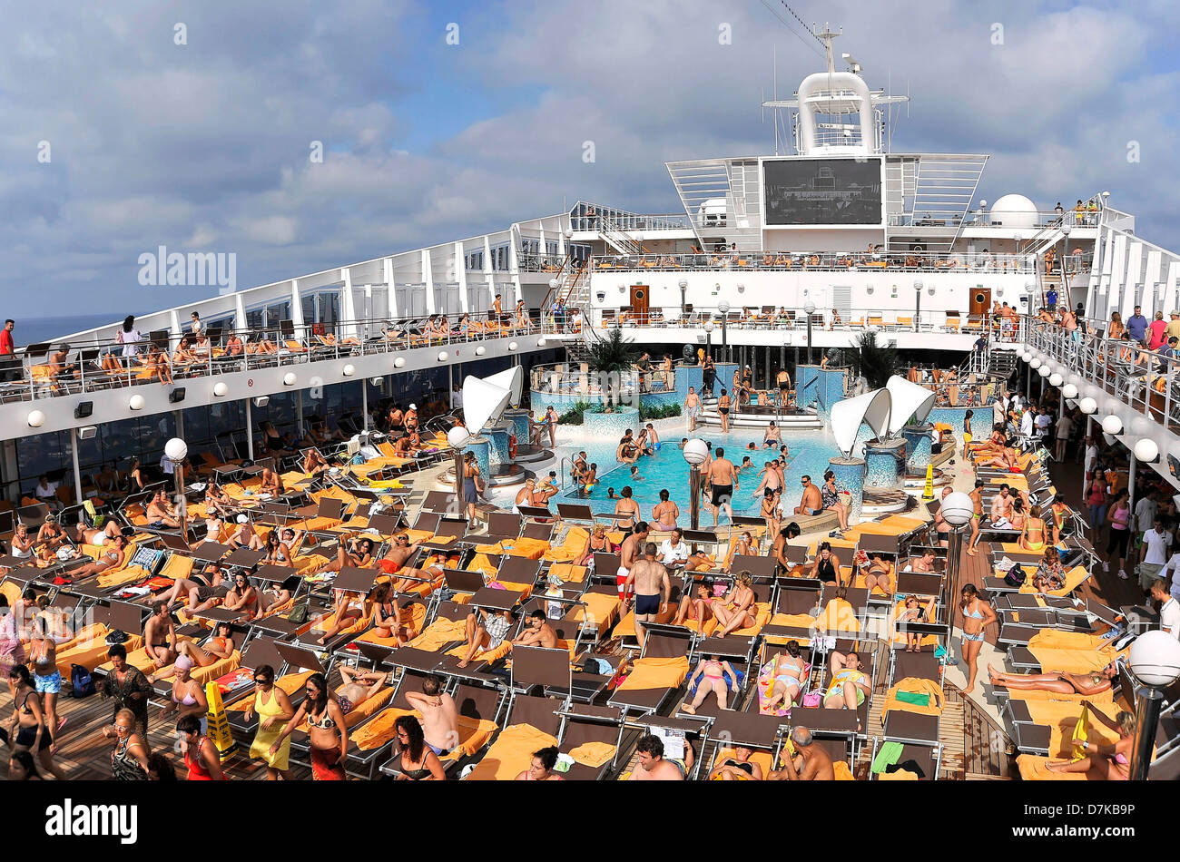 on board, aboard of a cruise ship Stock Photo - Alamy