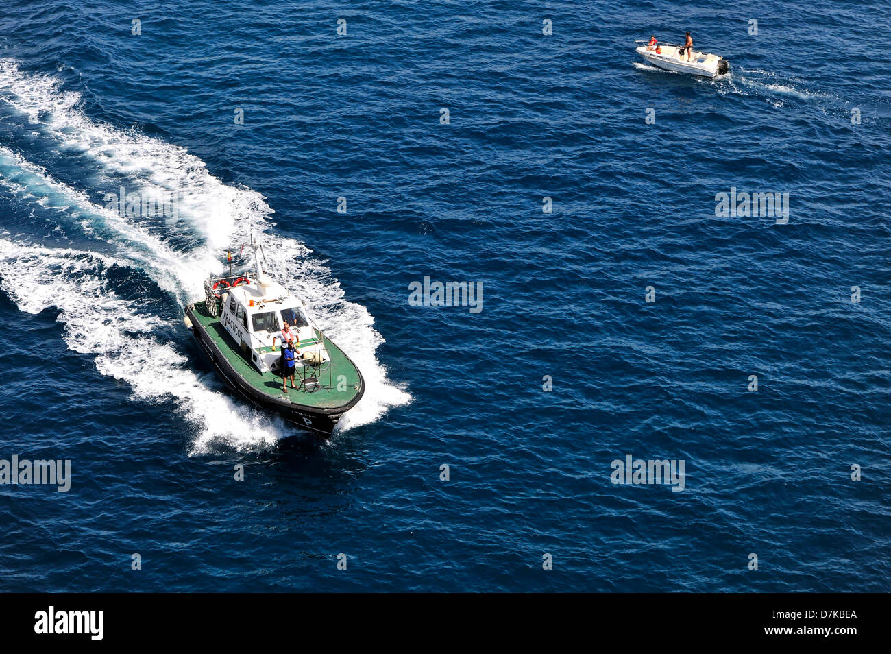 Motor boat on the sea Stock Photo - Alamy