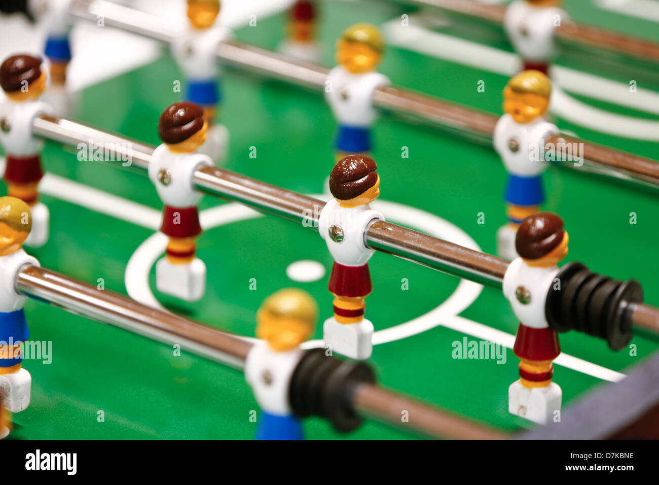 Close up of table soccer game Stock Photo - Alamy