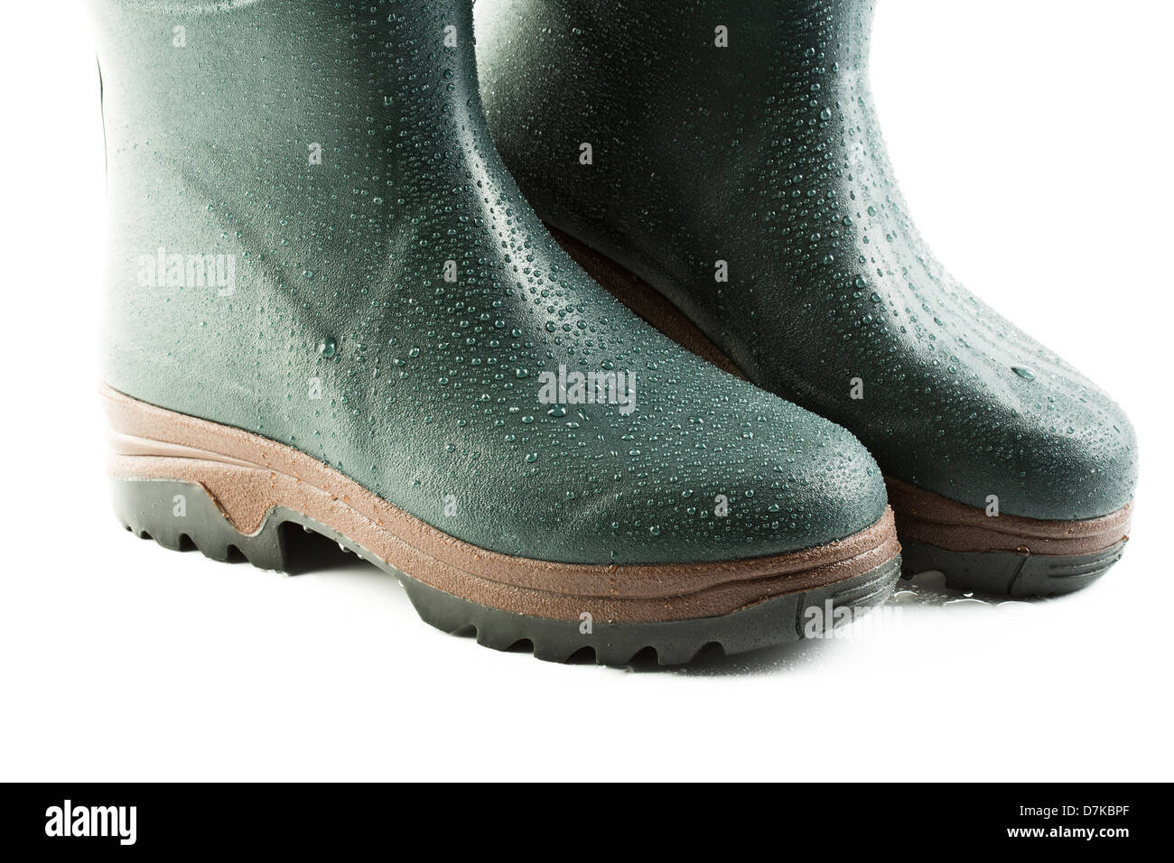Close up of rubber boots on white background Stock Photo - Alamy