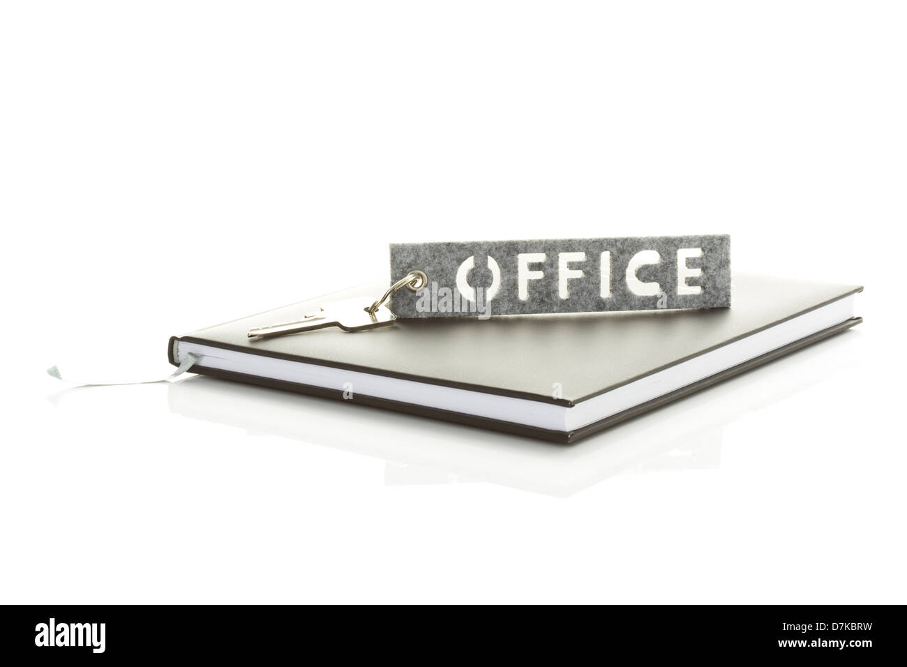 Close up of office key and appointment book on white background Stock ...