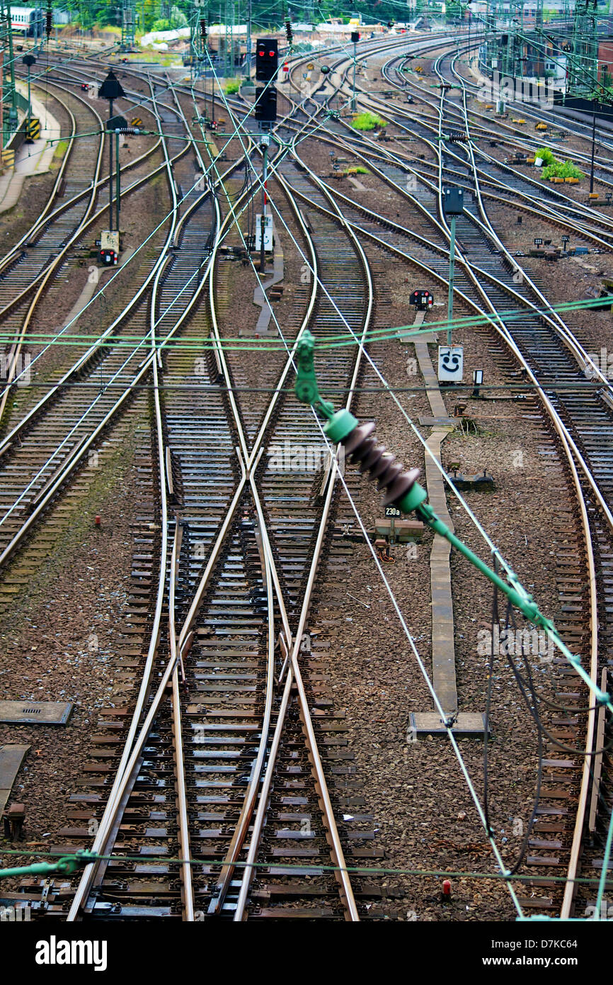 Germany, Hamburg, View of railway tracks Stock Photo - Alamy