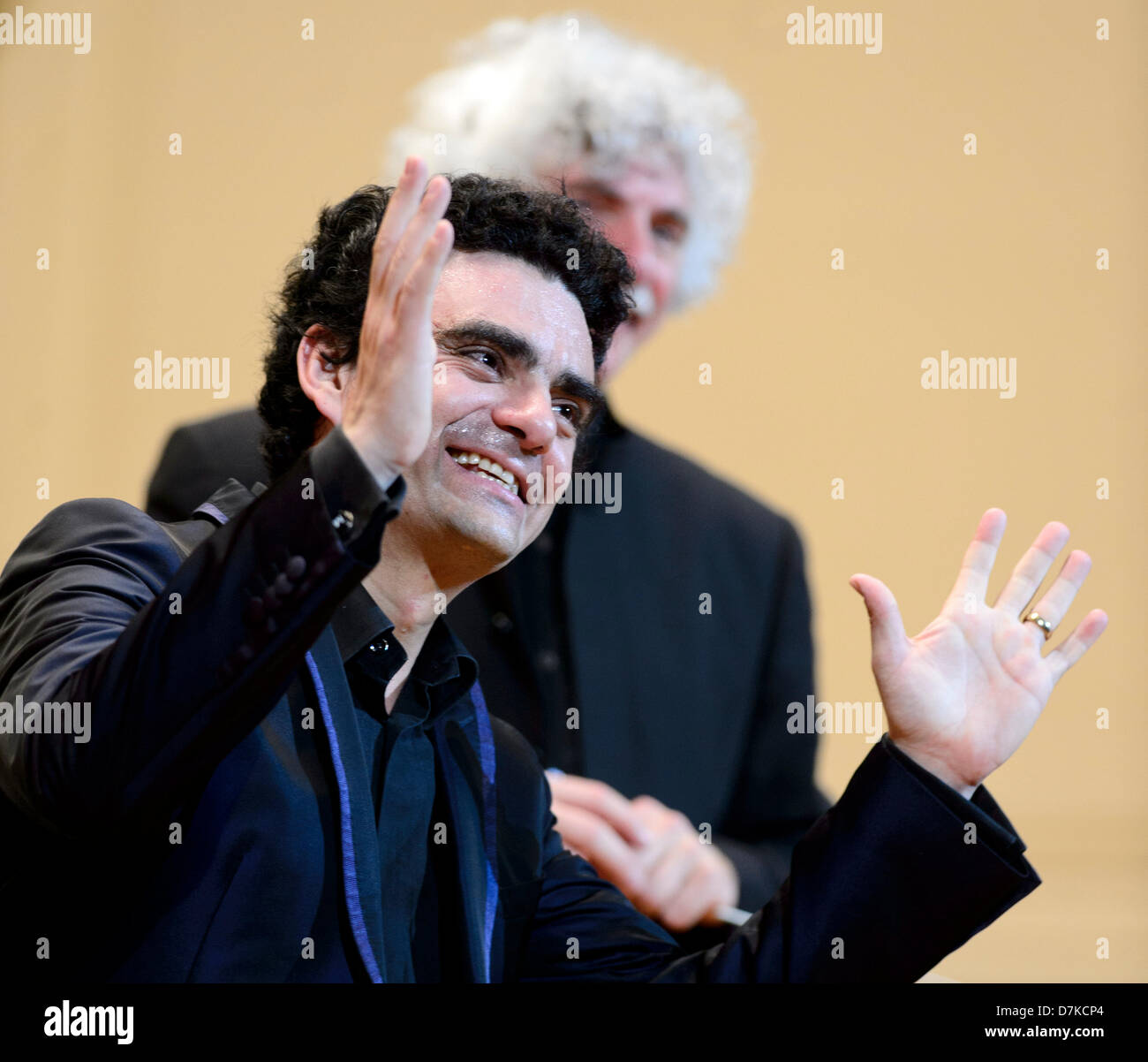 Mexican tenorist Roland Villazon (front) performs in Prague, Czech ...