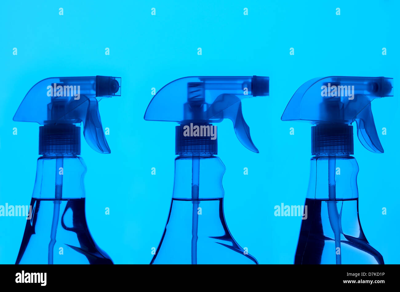 3 Spray Bottles Stock Photo - Alamy