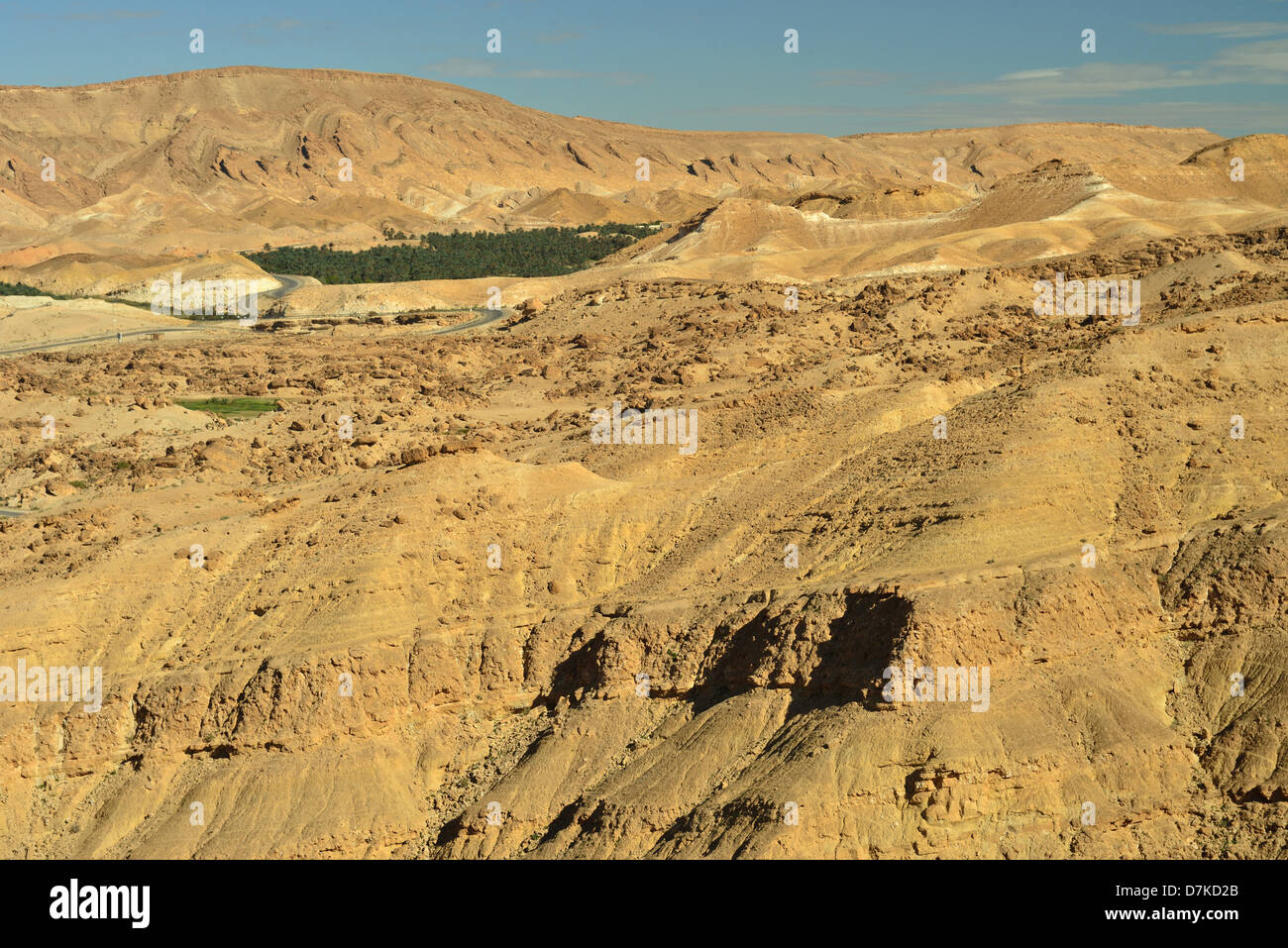 Oasis Tamerza in the Mountains near the algerian border, where the ...