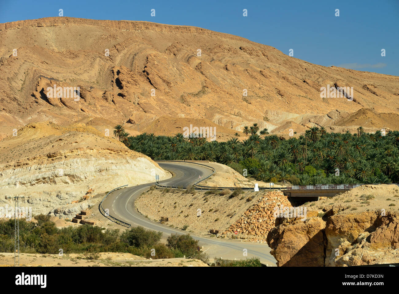 Oasis Tamerza in the Mountains near the algerian border, where the ...