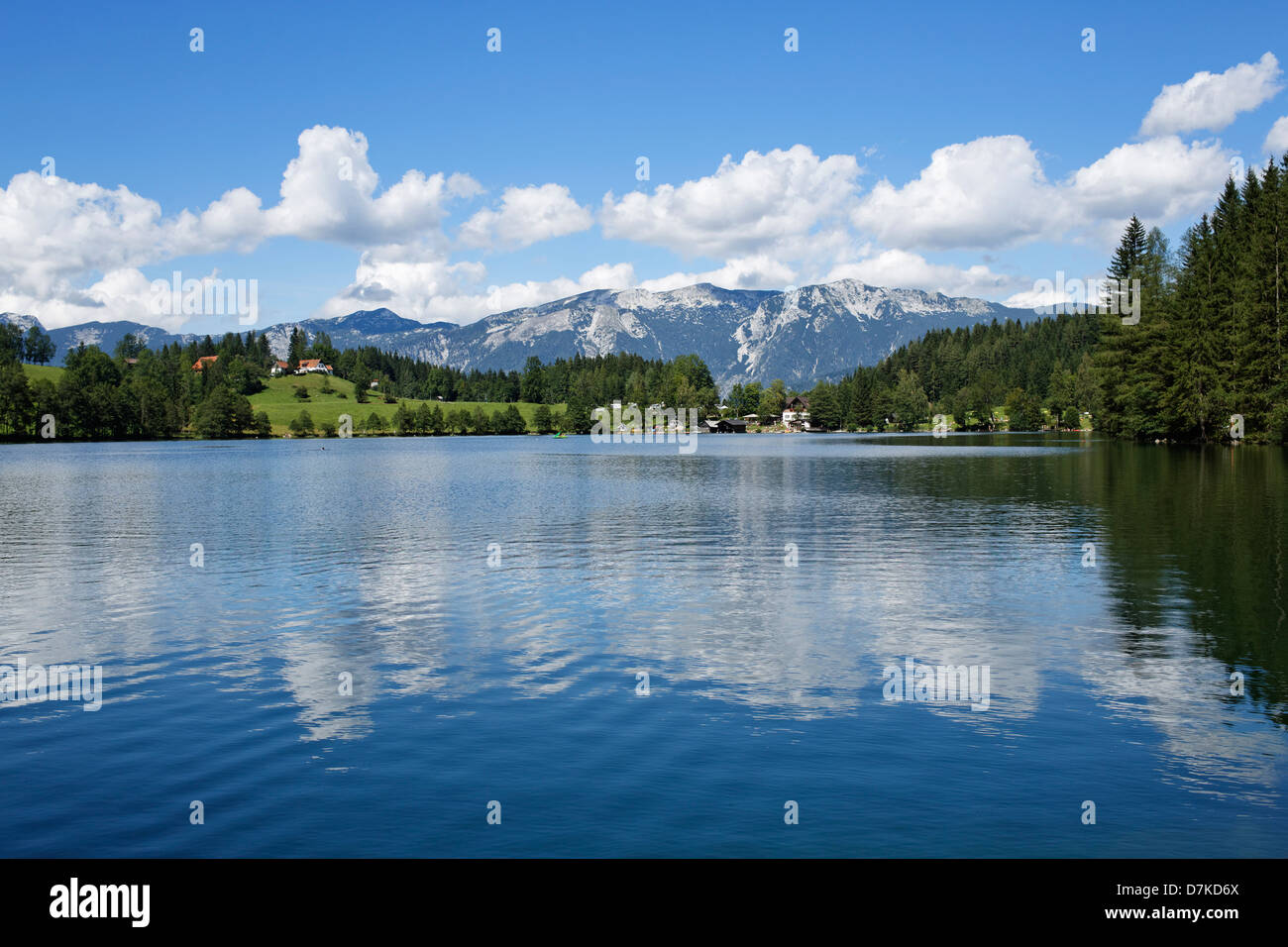 Austria, Upper Austria, View of Gleinkersee Lake Stock Photo - Alamy