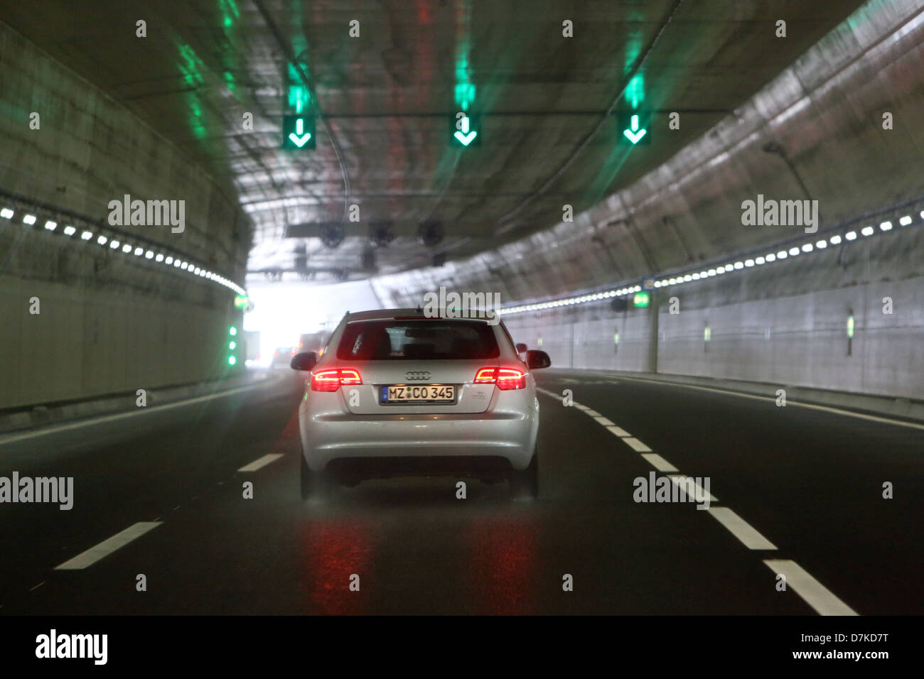 Innsbruck, Austria, cars in a tunnel of the A12 motorway Stock Photo ...