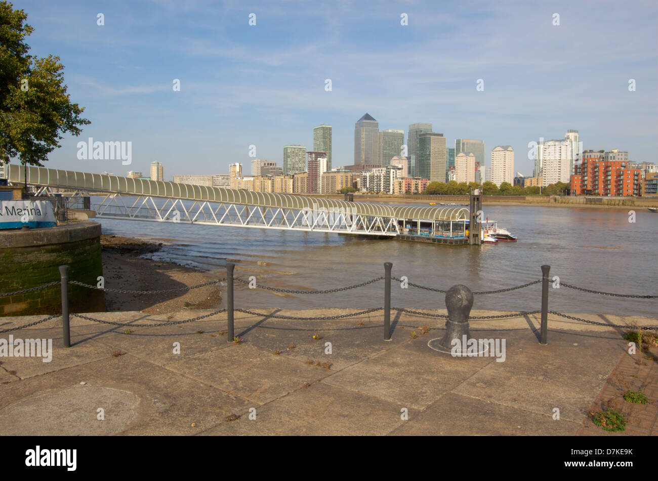 Docklands skyline from South Dock in London, England Stock Photo - Alamy