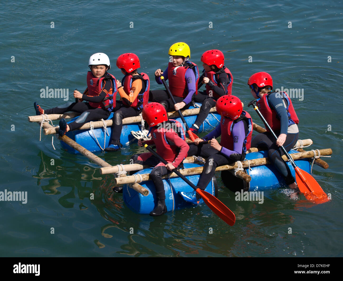 Rafting with children hi-res stock photography and images - Alamy