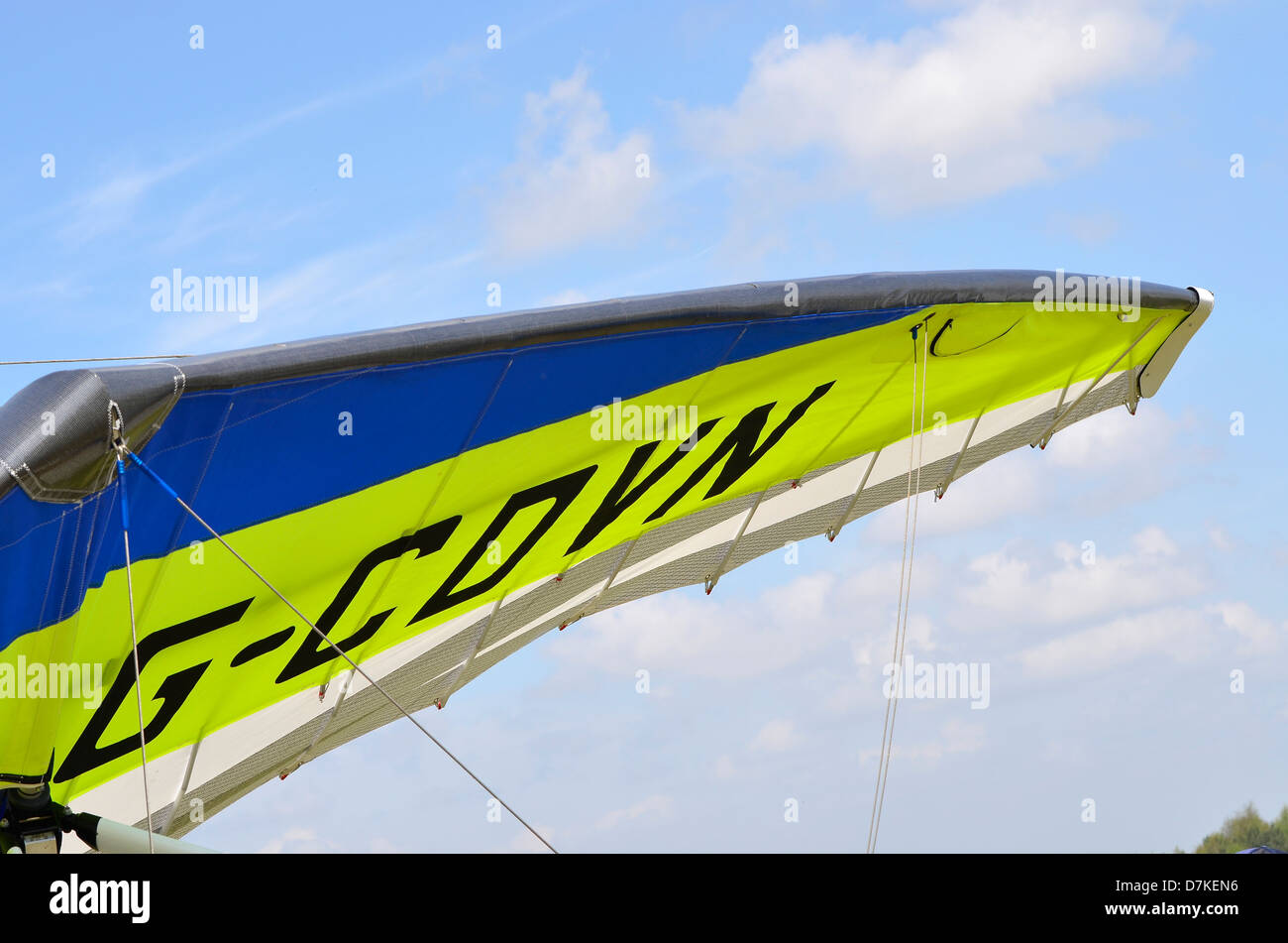 Wing detail of a sailwing flexwing trike microlight aircraft, a Quik GT ...