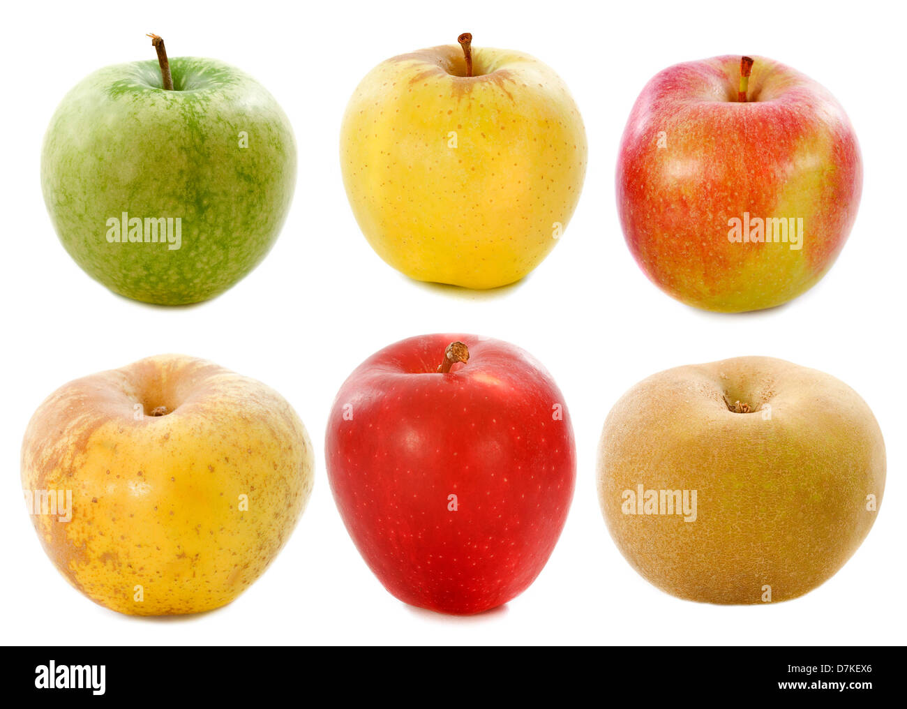 group of apples in front of white background Stock Photo - Alamy