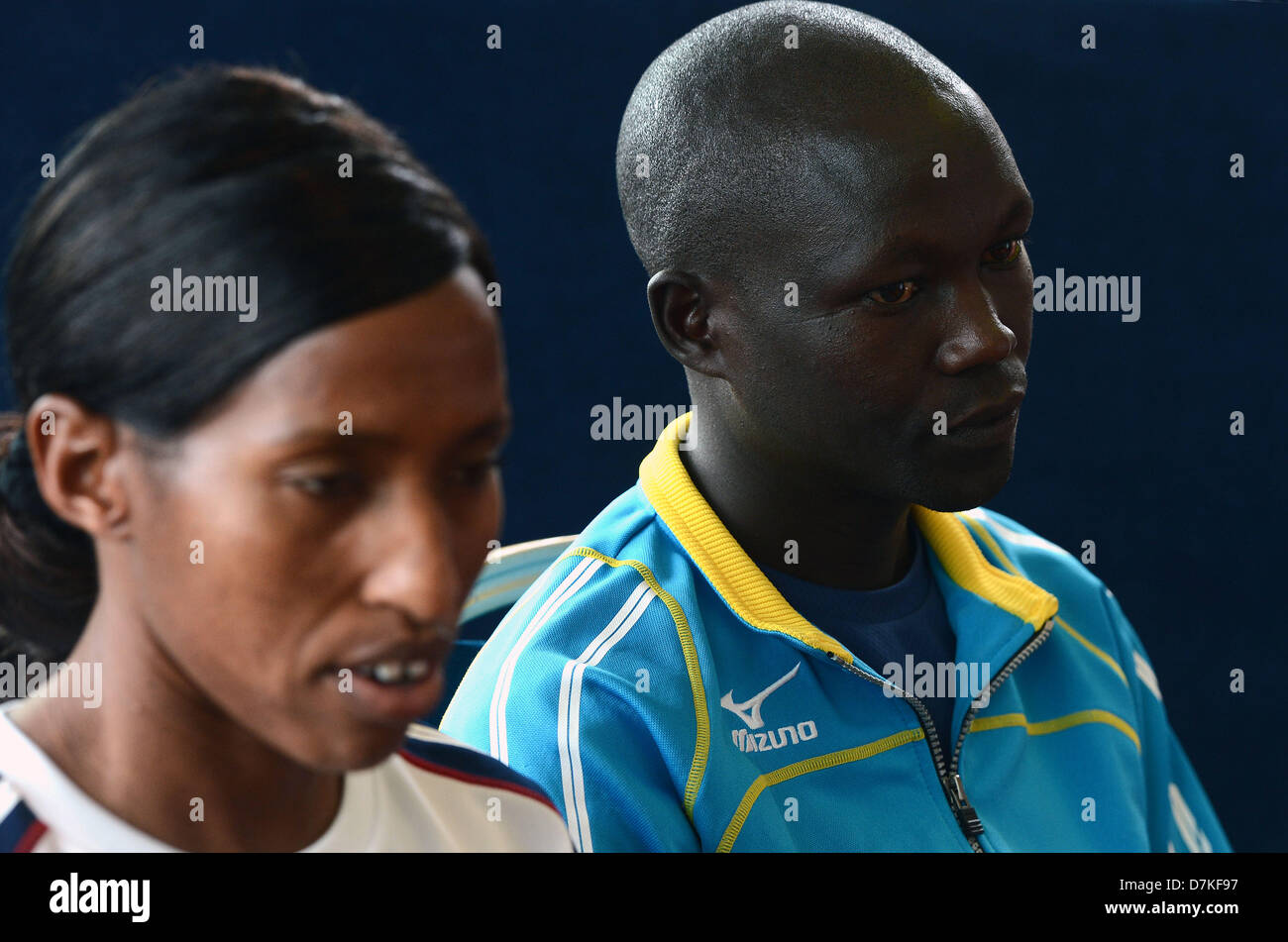 Prague, Barcelona, Spain. 9th May 2013. From left: runners Caroline ...
